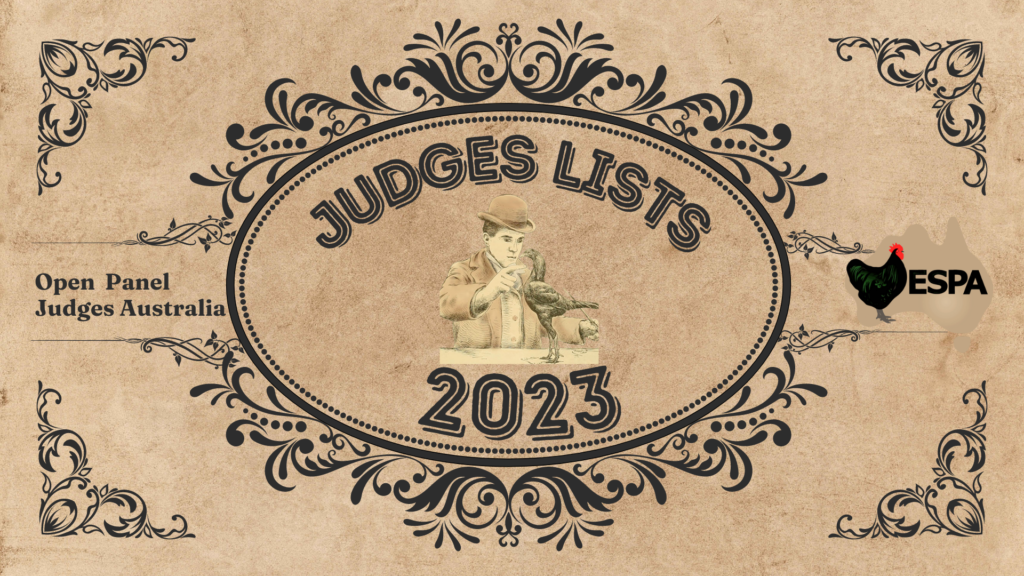 Judges - Exhibition Stud Poultry Australia Inc